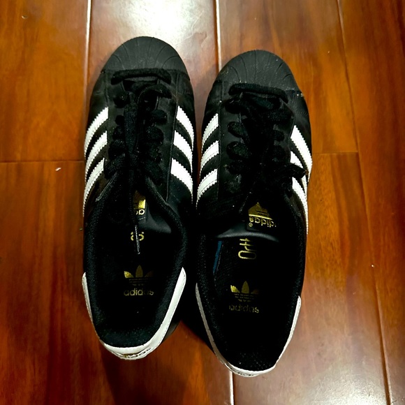 adidas | Shoes | Adidas Black And White Stripe Shoes | Poshmark